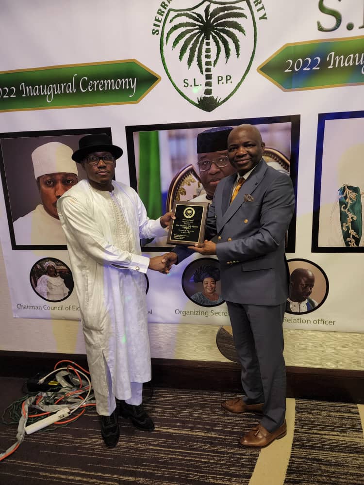 Hon. Mathew Sahr Nyuma Receives Honorary Award From SLPP North America ...
