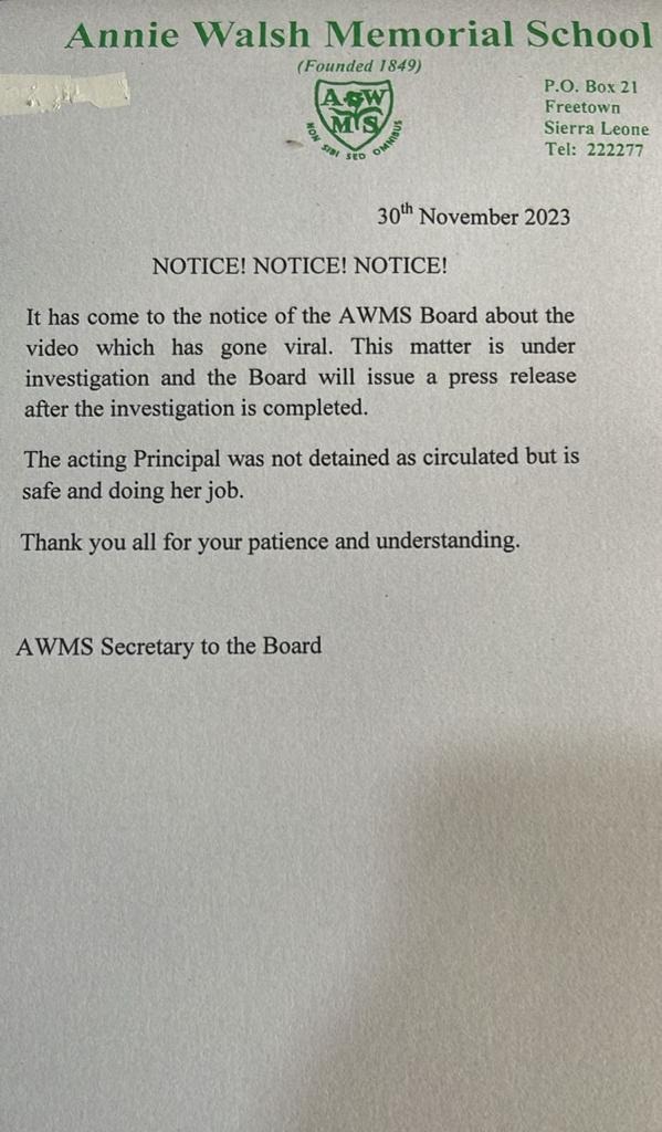 Annie Walsh Memorial School Board Responds to Alleged Corruption Scandal